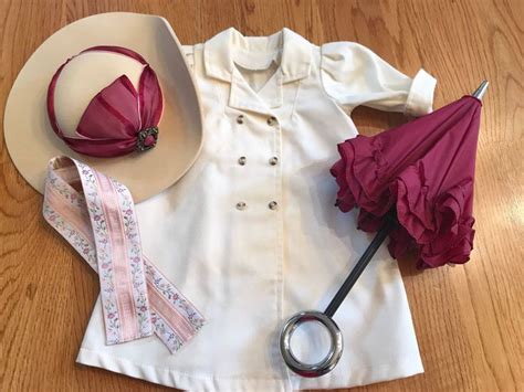American Girl Samanthas Travel Duster And Hat With Parasol Stunning