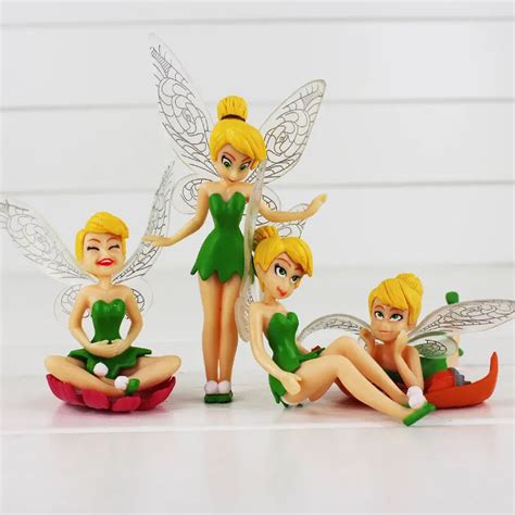 4pcs Set Tinkerbell Fairy Pvc Action Figures Tinker Bell Fairies Model
