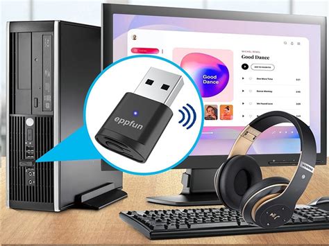 Eppfun Bluetooth Adapter For PS PC APTX Adaptive USB Audio Transmitter Dongle Works With