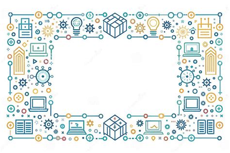 Flat Ai Driven Language Processing Frame Concept As A Clean Border Frame With Abstract Language