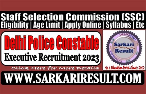 Ssc Delhi Police Constable 2023 Final Result With Marks 2024