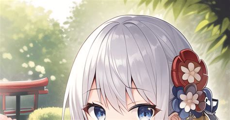 オリジナル 巨乳銀髪美少女の着物 Himaniaのイラスト Pixiv