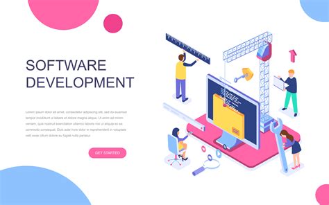 Modern Flat Design Isometric Concept Of Software Development 264228