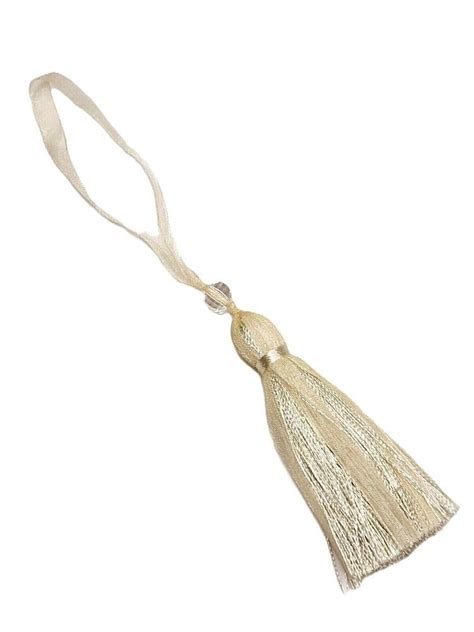 Ribbon Key Tassel Pretty Lace Bead Fabric Sewing Blind Trim 10cm Loop