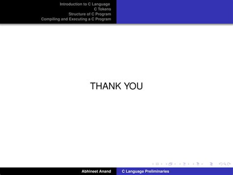 C Language Preliminaries Ppt