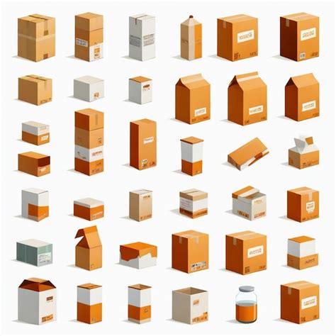 Una Colección De Cajas Incluyendo Una Que Dice Quot Cajas Quot Vector