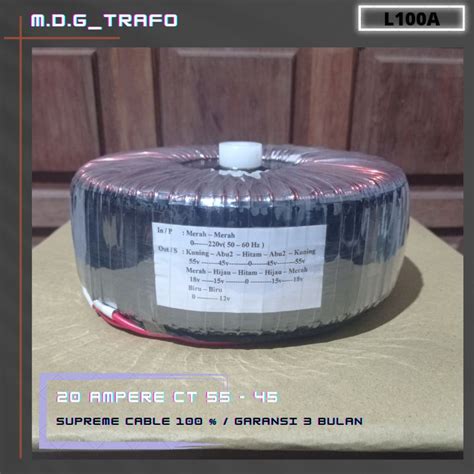 Jual Trafo Toroid Donat 20A CT 55v 45v Murni Shopee Indonesia