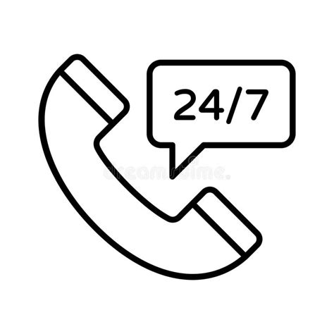 Support Service Icon Customer Consultation Vector Call Center Helpline Hotline Stock Vector