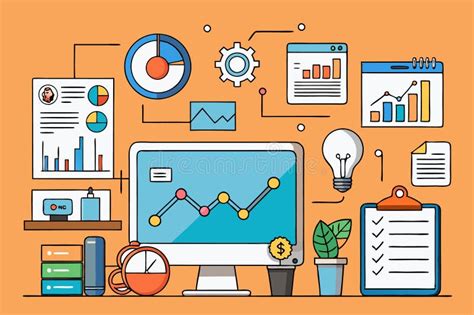 Data Driven Office Environment Featuring Digital Charts Graphs And Tools For Analytics And