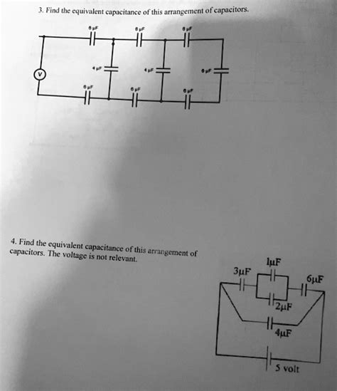 Find The Equivalent Capacitance Of This Arrangement Of Capacitors Find