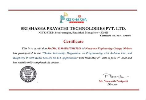 Madhumitha Srinivas On Linkedin Completed My Internship On Programming