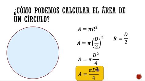Deducir Y Aplicar La FÓrmula Del Área De Un CÍrculo Youtube