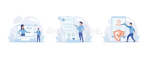 Registration Or Sign Up User Interface People Using Secure Login And Password For Authorization