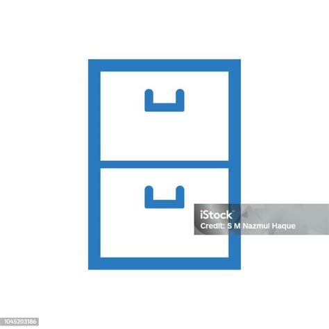 Basic Archive Icon Stock Illustration Download Image Now Blue