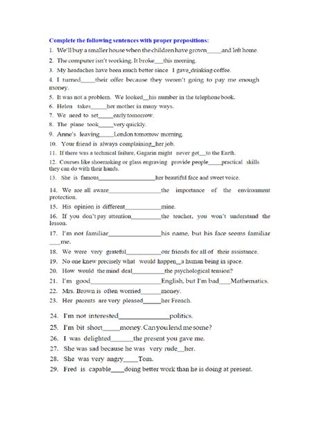 Preposition Exercises Pdf Preposition Exercises Pdf