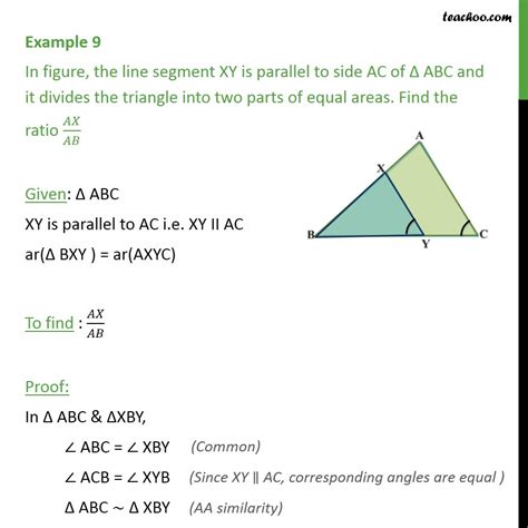 Question 1 Line Segment Xy Is Parallel To Side Ac Of Abc