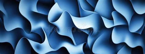 Abstract Blue Waves Create A Serene And Dynamic Visual Presentation Stock Illustration