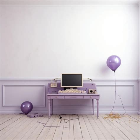Premium Photo Lilac Computer