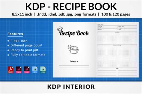 Kdp Recipe Book Cookbook V3 Graphic By Vector Engineer · Creative Fabrica