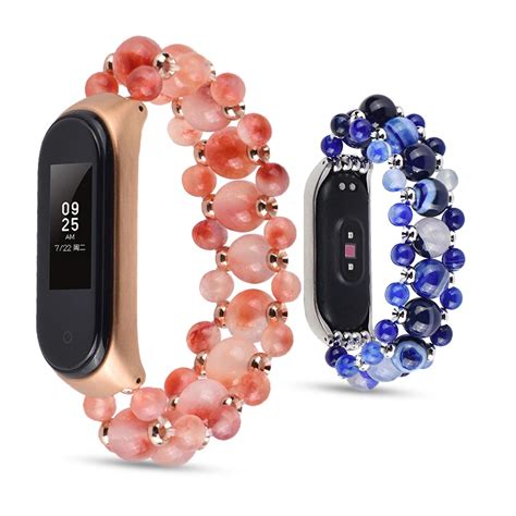 Браслет из агата для xiaomi mi Band 3 4 спортивный ремешок для часов ...