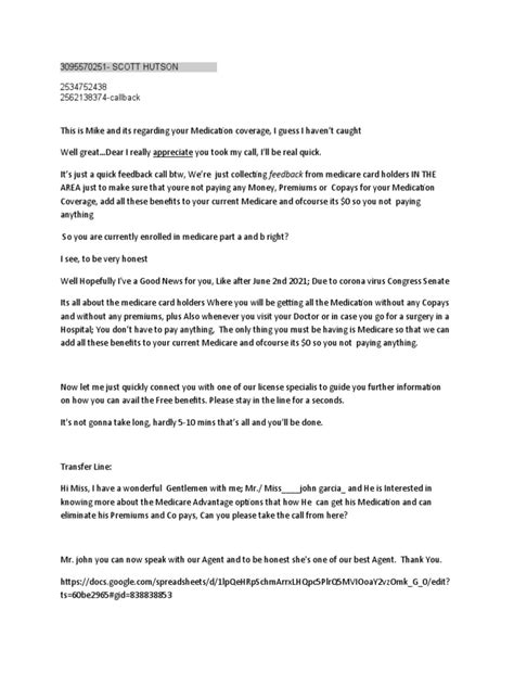 Medicare Script Pdf