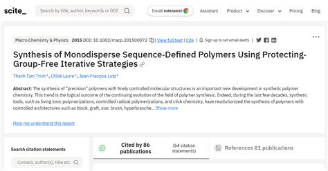 Synthesis Of Monodisperse Sequence‐defined Polymers Using Protecting