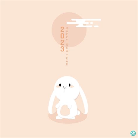 2023년 새해 토끼 일러스트 ai 다운로드 download New Year s Bunny in 2023 vector