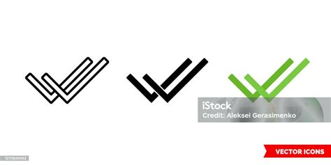Tout Fait Icône De 3 Types De Couleur Noir Et Blanc Contour Symbole De
