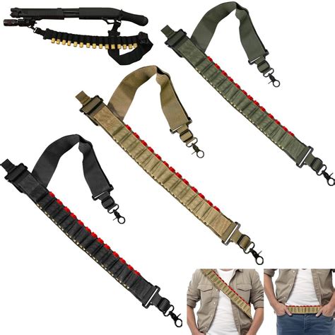 Tactical 2 Point Shotgun Sling Strap With 15 Shell Ammo Holder
