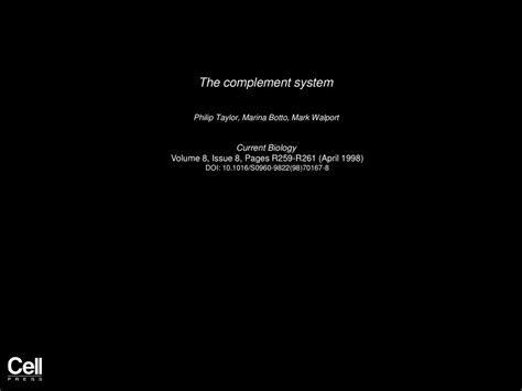 The Complement System Current Biology Ppt Download