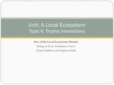 611 Trophic Interactions