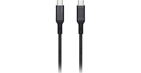 AUKEY Braided Nylon USB C Cable With Digital LCD CB MCC101 B H