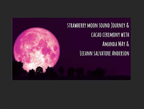 Strawberry Moon Sound Journey And Cacao Ceremony The Plant