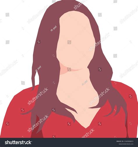 Woman Girl Face Less Profile Picture Stock Vector Royalty Free