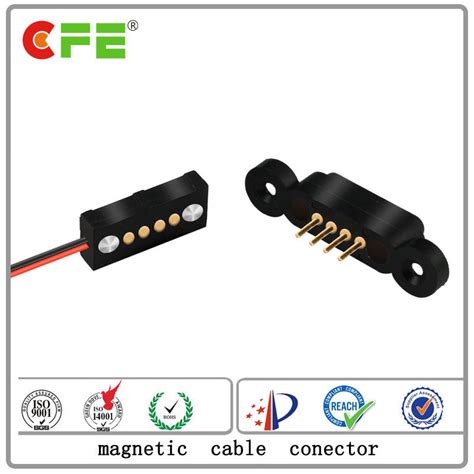 Male And Female 4 Pin Custom Charging Magnetic Connector For Portable