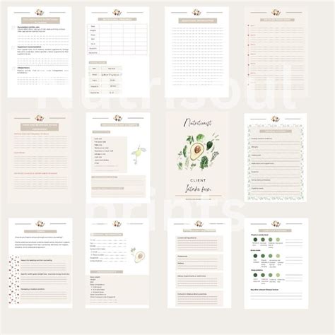 Nutritionist Client Intake Form Client Onboarding Questionnaire Nutritionist Business Forms