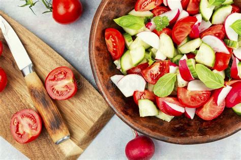 Summer Simple Vegetable Salad Stock Image Image Of Food Meal 331800275
