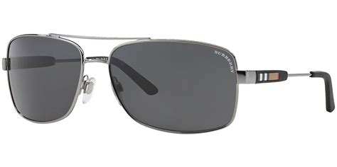 Burberry Gunmetal Rectangular Navigator Eyedictive