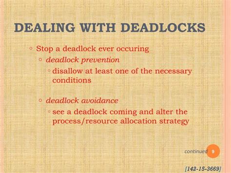 Operating System Deadlock Ppt