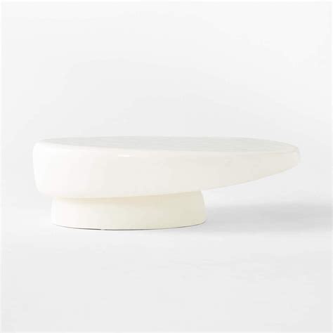 Alastor Modern Oval White Concrete Coffee Table Cb2 Uae