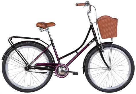 ᐉ Велосипед 26" Dorozhnik JADE (2022) черно-розовый с багажником ...