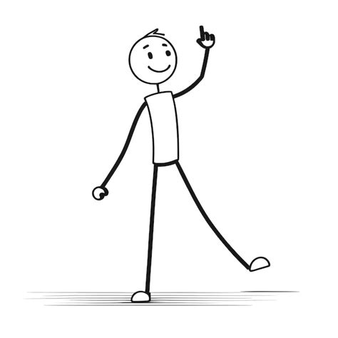 Premium Photo Cartoon Stick Figure Drawing Conceptual Illustration Of