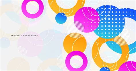 Colorful Geometric Abstract Background Overlap Layer On Bright Space With Circles Shape Effect