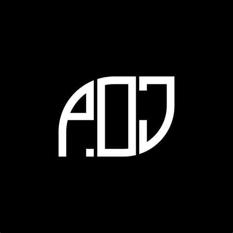Poj Letter Logo Design On Black Background Poj Creative Initials Letter Logo Concept Poj Vector