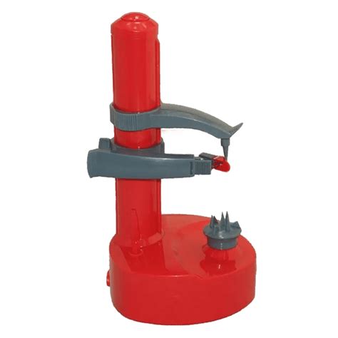 Electric Peeler Kitchen Automatic Rotating Peeling Tool For Fruit And Vegetable Red