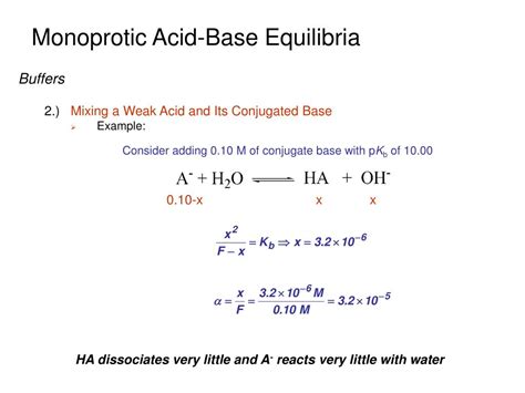 Ppt Monoprotic Acid Base Equilibria Powerpoint Presentation Free