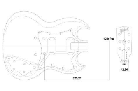 Gibson Sg Custom Guitar Templates Electric Herald Gibson Sg Gibson