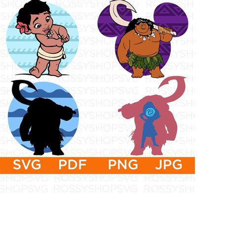 Moana Bundle Svg Maui Svg Moana Svg Te Fiti Svg Disneyla Inspire