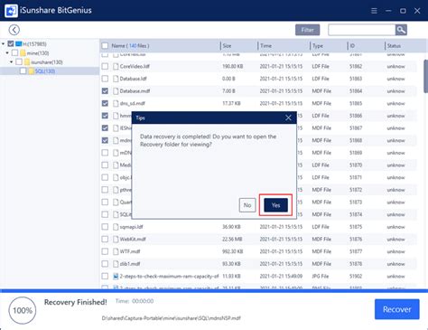 find deleted sql database file from virus attacked drive