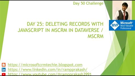 Day 25 Deleting Records With Javascript In Mscrm Youtube